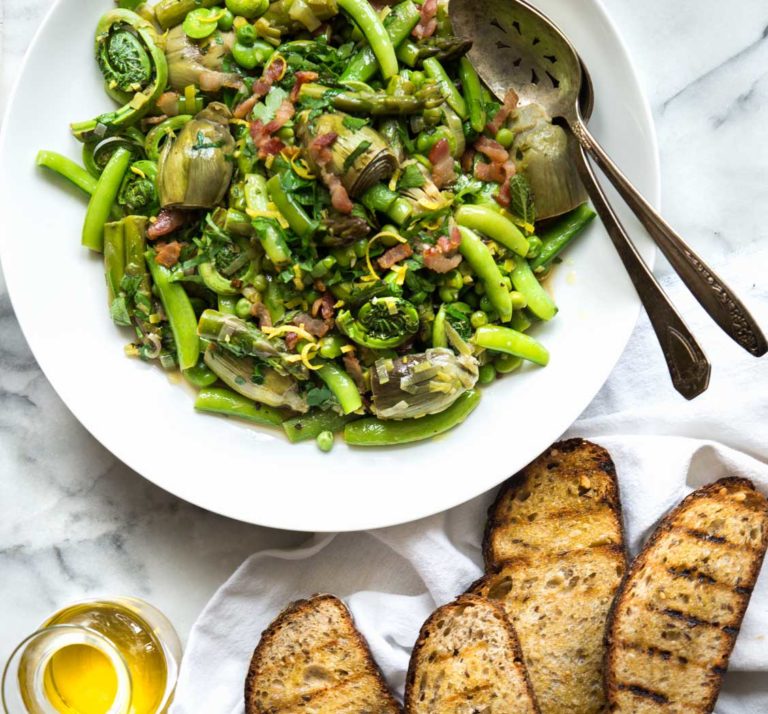 A Cornucopia of Spring Vegetables - WILD GREENS & SARDINES