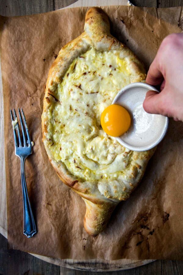 Adjaruli Khachapuri: Georgian Cheese Bread - WILD GREENS & SARDINES