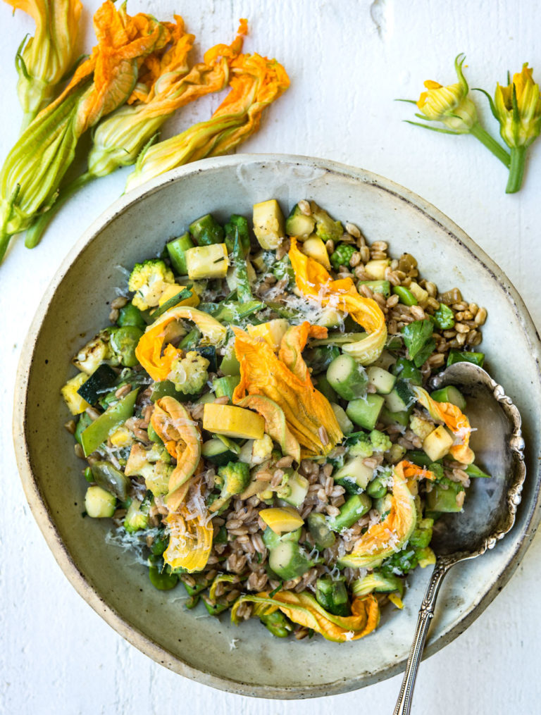 Spring Farro Succotash - WILD GREENS & SARDINES