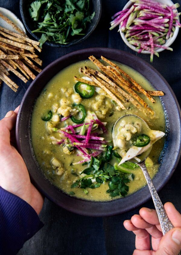 Chicken Pozole Verde - WILD GREENS & SARDINES
